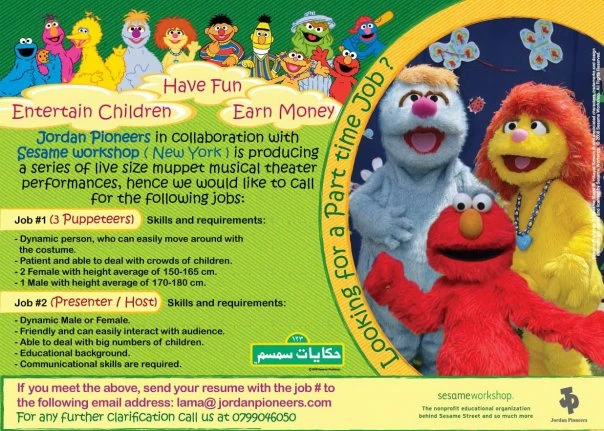 Hikayat Simsim (Jordan) walk-around characters | Muppet Wiki | Fandom