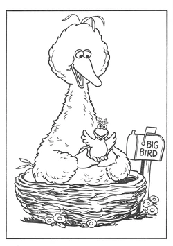 big bird coloring picture