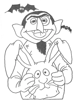 count dracula sesame street coloring pages