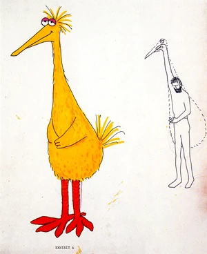 how to draw big birds head