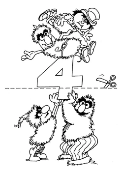 sesame street numbers coloring pages free
