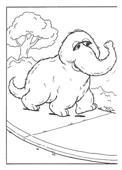 snuffleupagus sesame street coloring pages