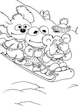 muppet babies christmas coloring pages