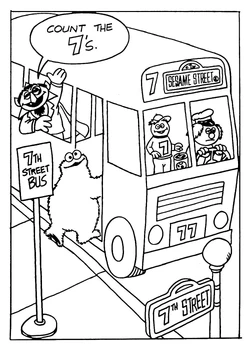 sesame street coloring pages the counter