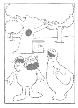 sesame street coloring pages cookie monster