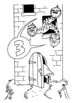 sesame street count coloring page