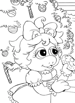 baby miss piggy coloring pages