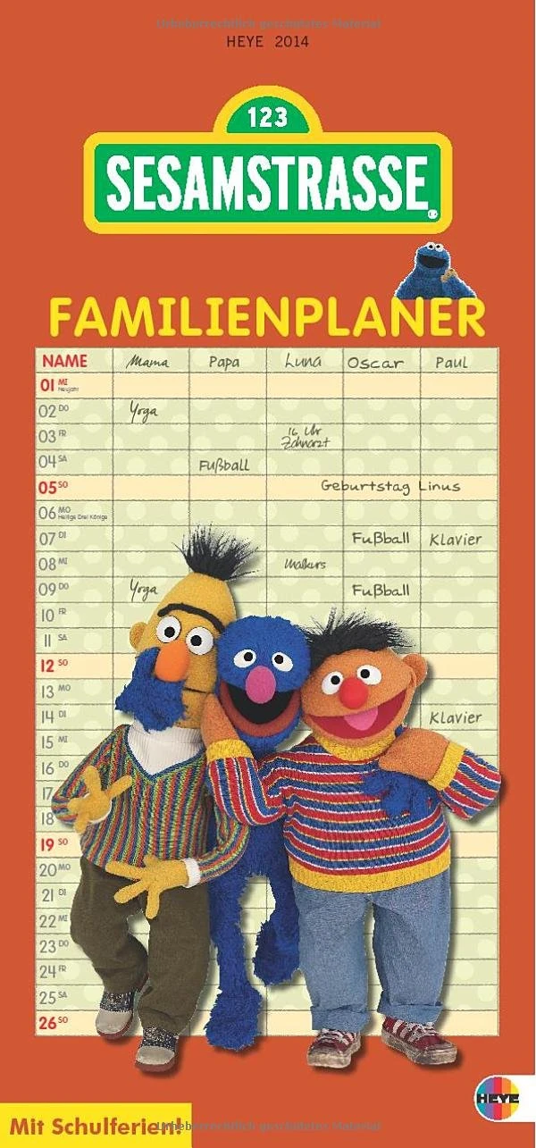 Sesamstrasse family planners | Muppet Wiki | Fandom