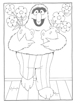 sesame street coloring pages birthday