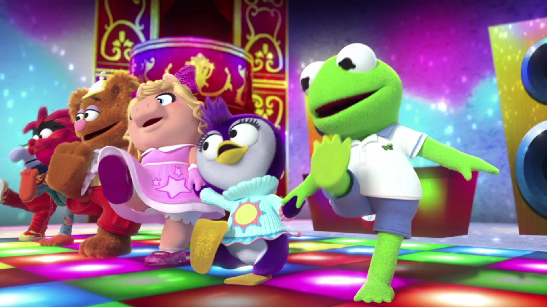 Kick Line Dance Cartoon