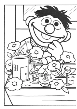 sesame street birthday coloring page