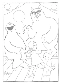 printable coloring pages of the cookie monster