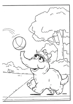 snuffy sesame street coloring pages