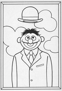 Magritte Coloring Pages