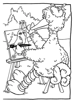 snuffy sesame street coloring pages