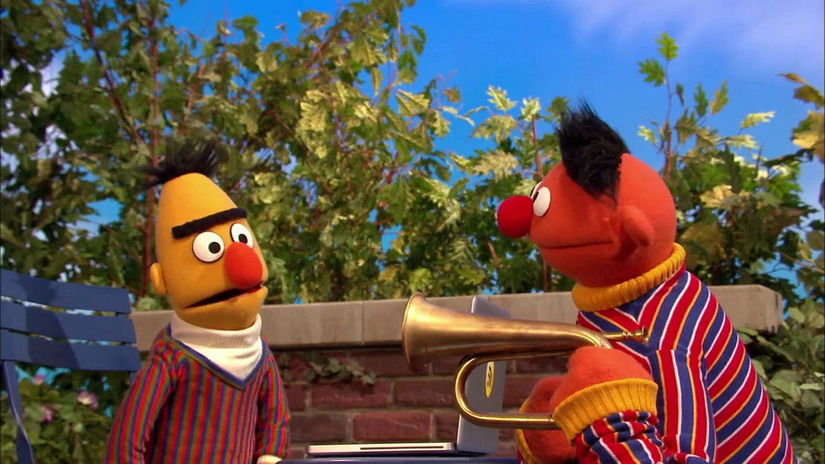 Ernie and Bert: Computer Research and Bugle Playing | Muppet Wiki | Fandom