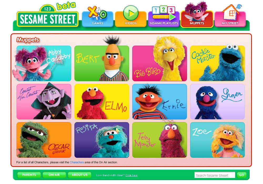 Sesame Street Characters