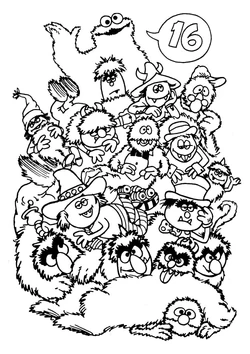 sesame street count von count coloring pages