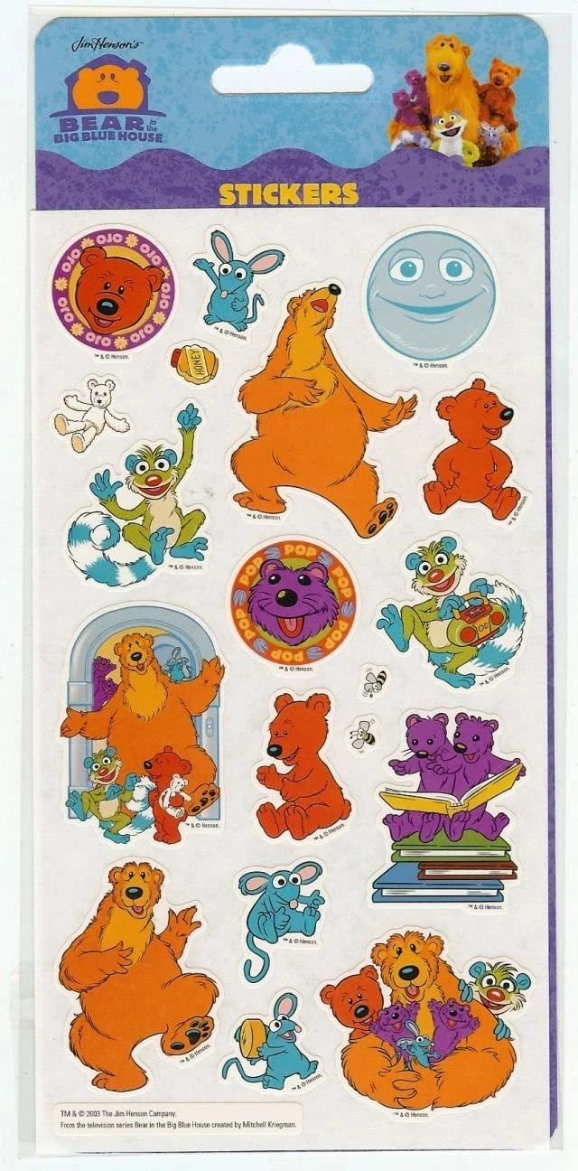 Bear in the Big Blue House stickers (Purple Peach) | Muppet Wiki | Fandom