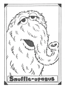 snuffy sesame street coloring page