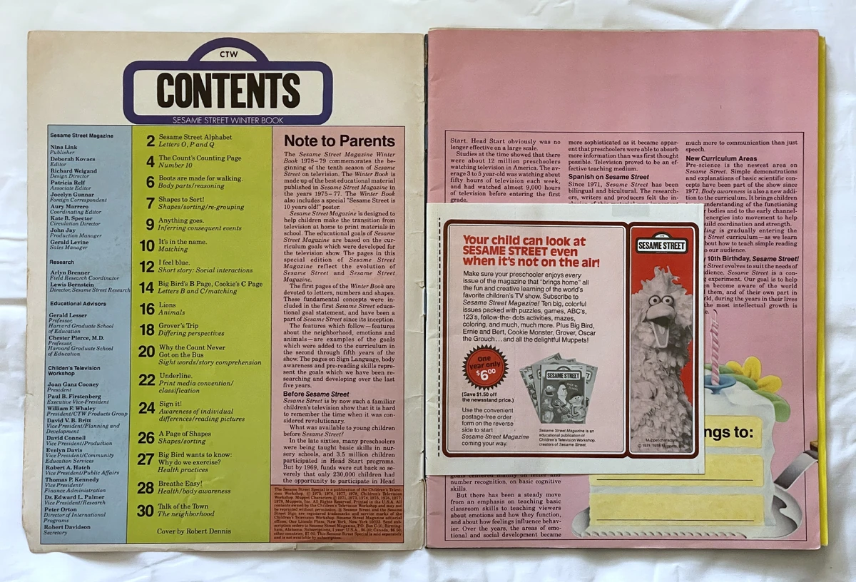 Sesame Street Magazine (Jan/Winter 1979) | Muppet Wiki | Fandom