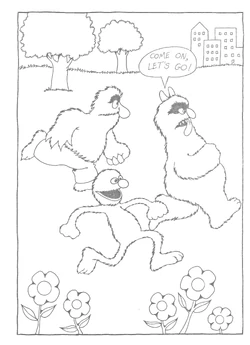 printable sesame street coloring book