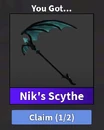 Nik's Scythe | Murder Mystery 2 Wiki | Fandom