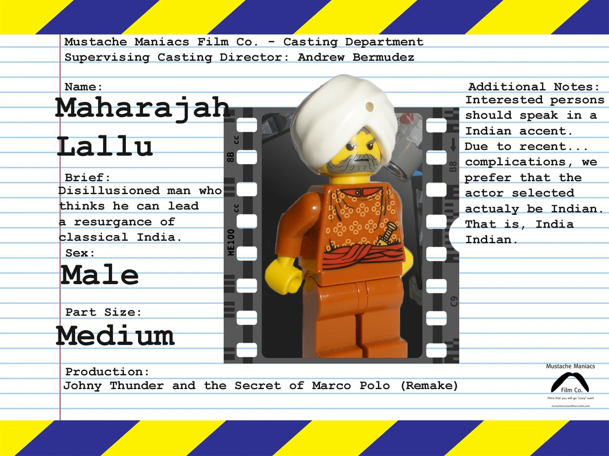 Maharajah Lallu | Mustache Maniacs Film Co. Wiki | Fandom