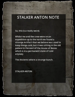 STALKER ANTON NOTE | Mutant Year Zero: Road to Eden Wiki | Fandom