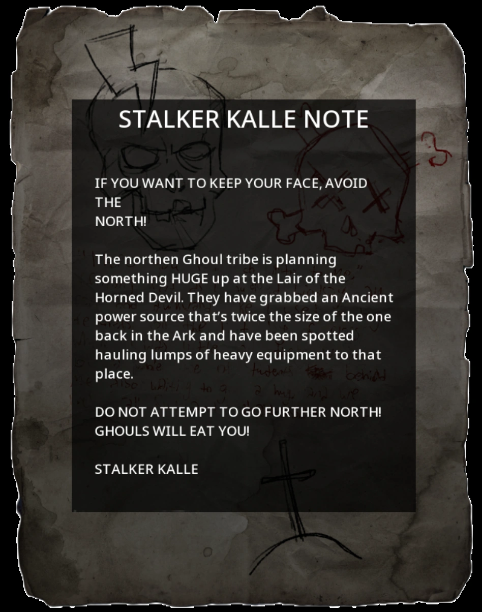 STALKER KALLE NOTE | Mutant Year Zero: Road to Eden Wiki | Fandom