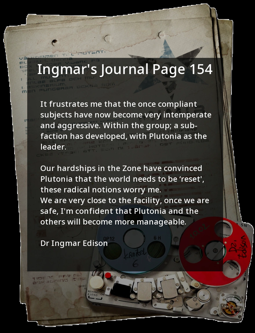 Ingmar's Journal Page 154 | Mutant Year Zero: Road to Eden Wiki | Fandom