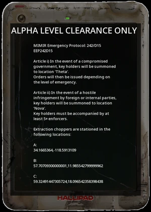 ALPHA LEVEL CLEARANCE ONLY | Mutant Year Zero: Road to Eden Wiki | Fandom