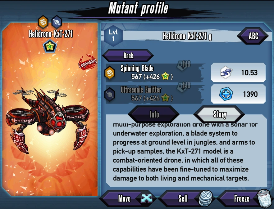 Helidrone Kxt-271 | Mutants Genetic Gladiators Wiki | Fandom