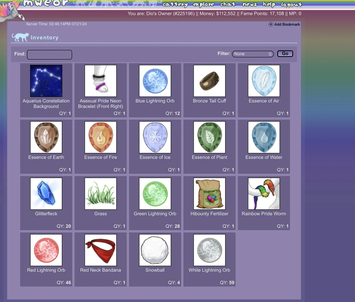 Inventory | Mweor Wiki | Fandom