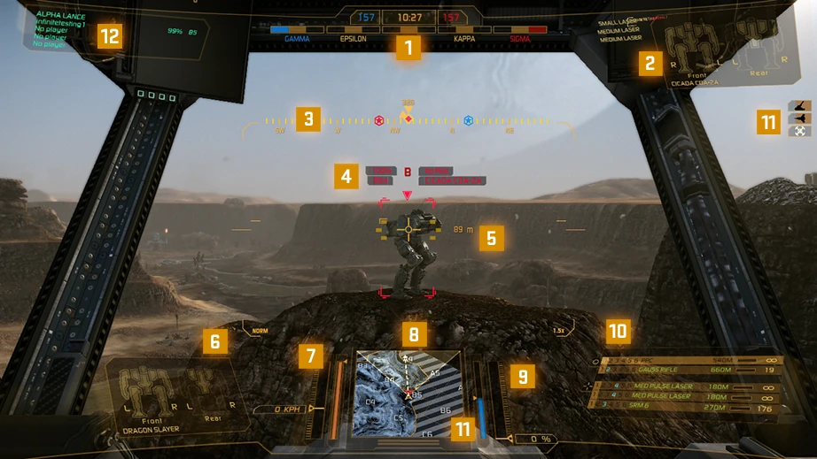 L'interface | Wiki MechWarrior Online | Fandom