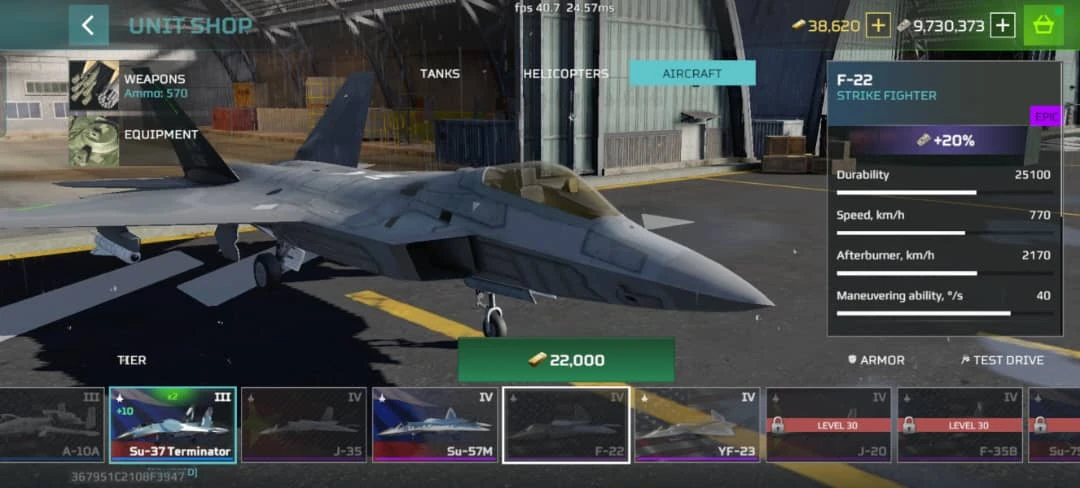 F-22 | MWT: Tank Battles Wiki | Fandom