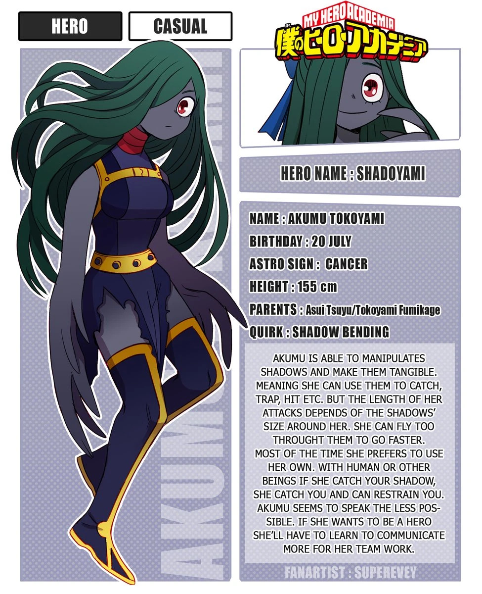 Akumu Tokoyami | My Hero Academia 2nd Gen Fanon Wiki | Fandom