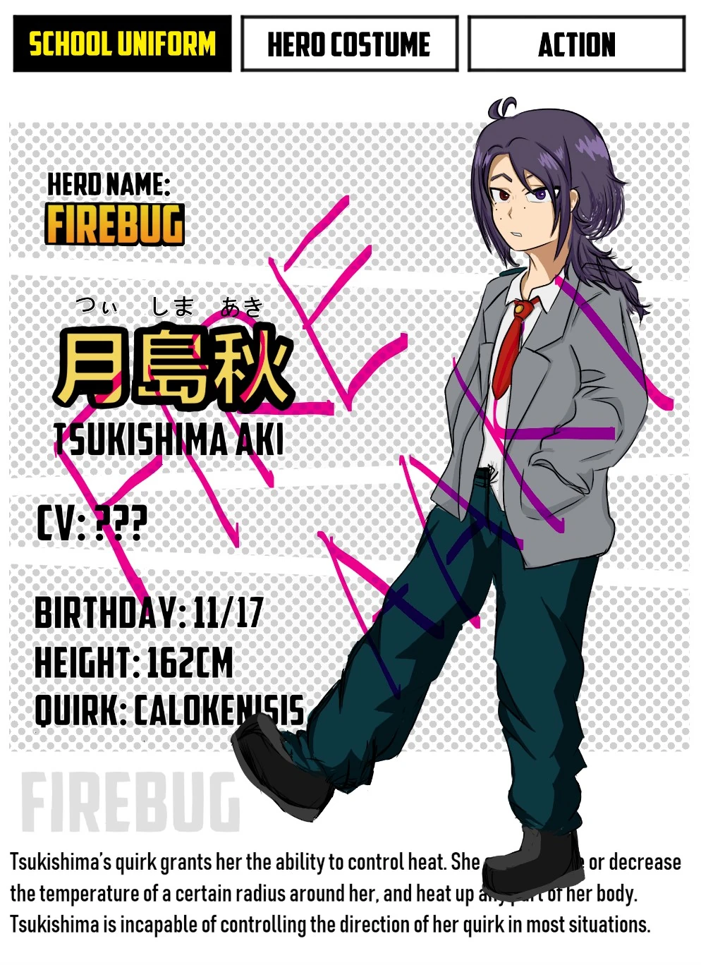 Aki Tsukishima | My Hero Academia Fanon Wiki | Fandom