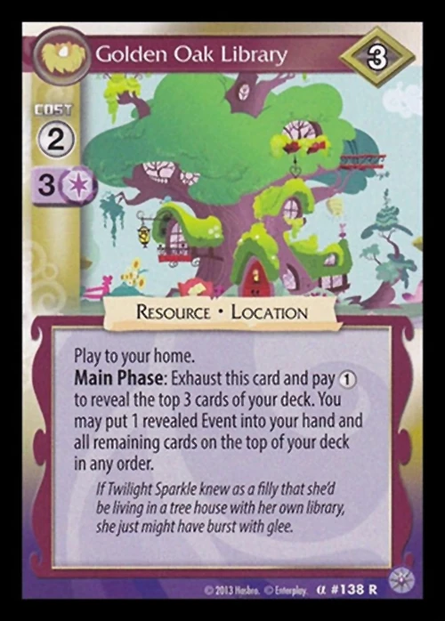 138. Golden Oak Library | My Little Pony Collectible Card Game Wiki ...