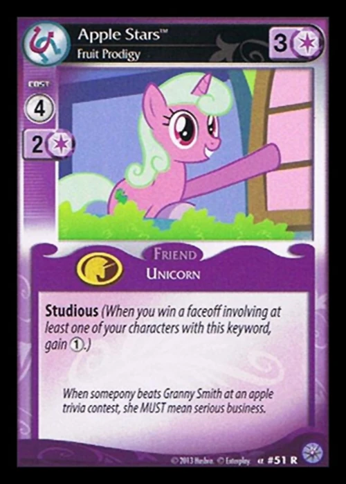 51. Apple Stars Fruit Prodigy | My Little Pony Collectible Card Game ...