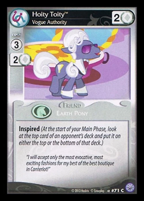 71. Hoity Toity Vogue Authority | My Little Pony Collectible Card Game ...