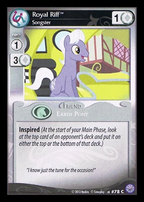 78. Royal Riff Songster | My Little Pony Collectible Card Game Wiki ...