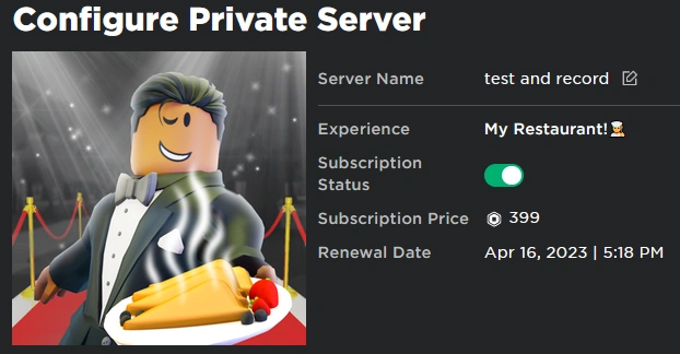Private Server | My Restaurant Wiki | Fandom