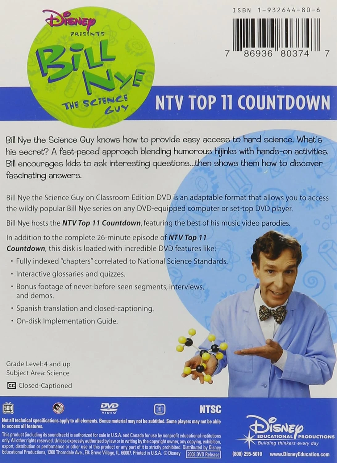 Bill Nye the Science Guy: NTV Top 11 Countdown (Classroom-Edition DVD ...