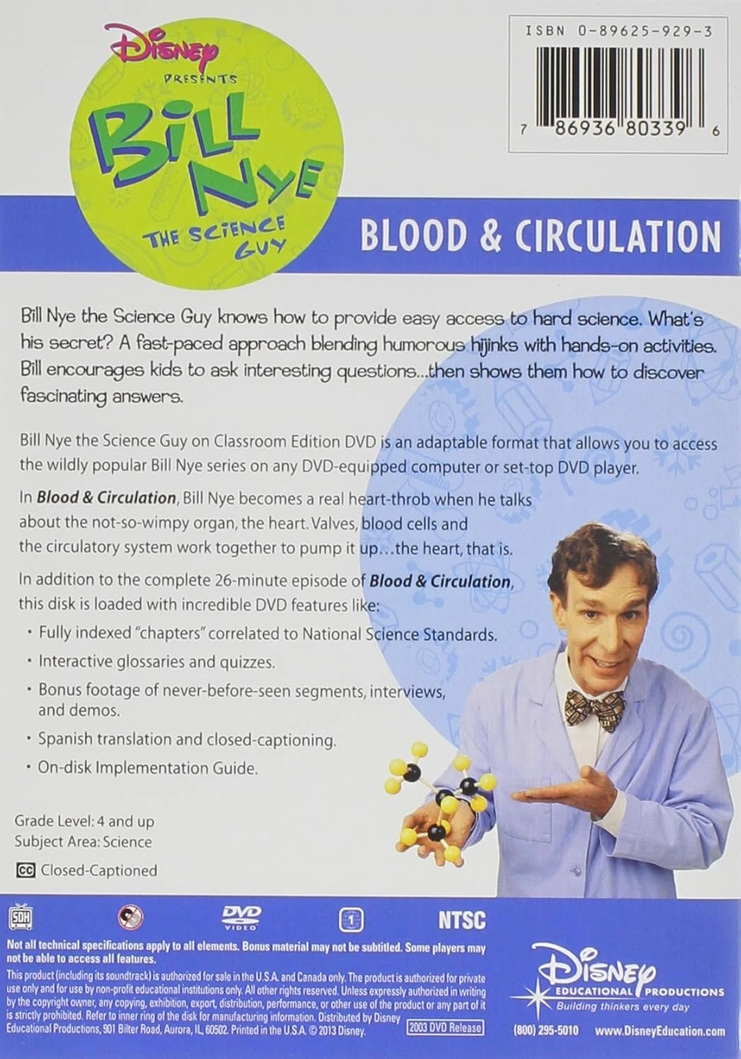 Bill Nye the Science Guy: Blood and Circulation (Classroom-Edition DVD ...
