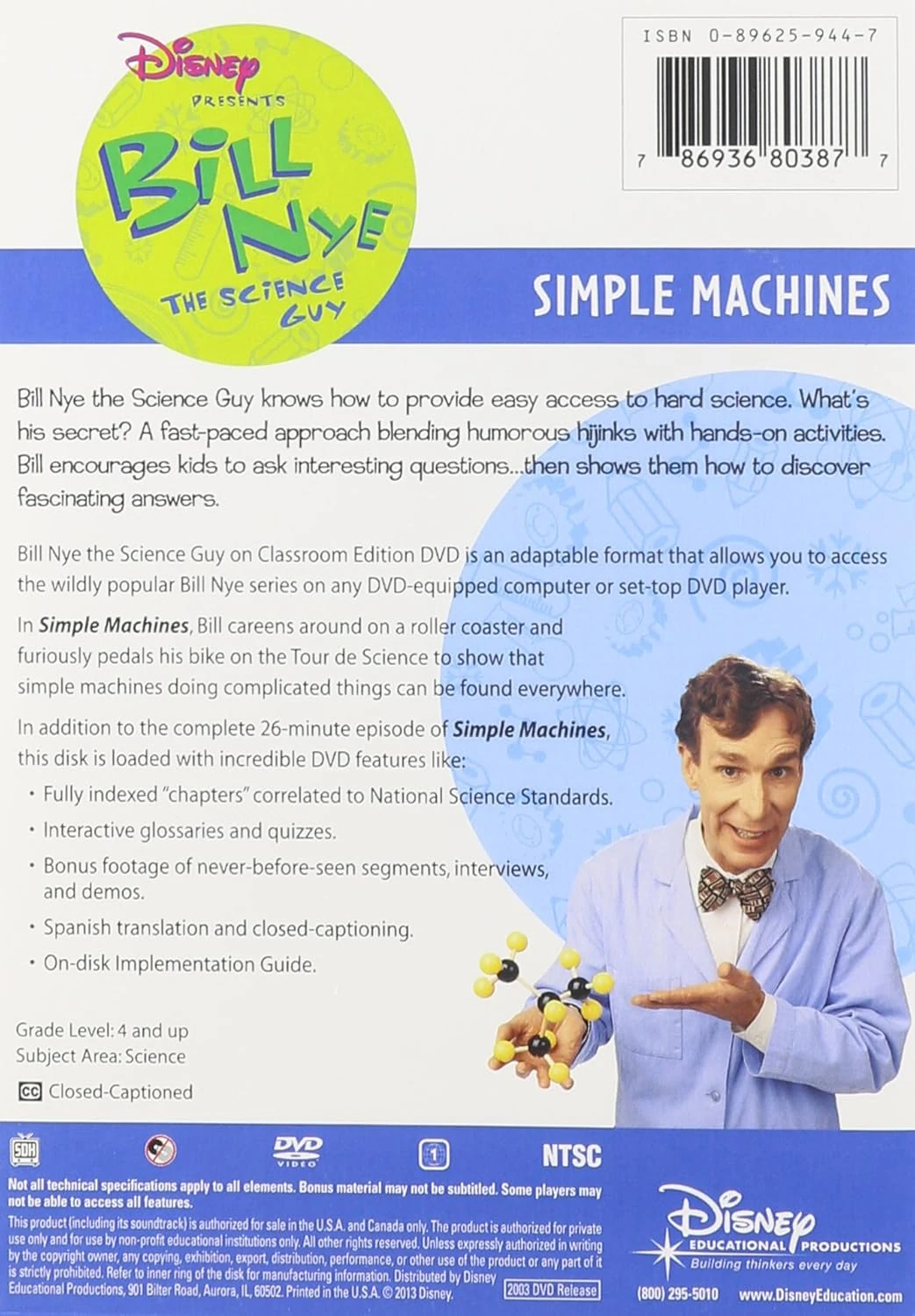 Bill Nye the Science Guy: Simple Machines (Classroom-Edition DVD ...