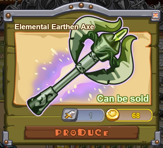 Elemental Earthen Axe | My Weapon Shop Wiki | Fandom