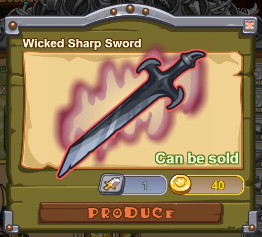 Wicked Sharp Sword | My Weapon Shop Wiki | Fandom