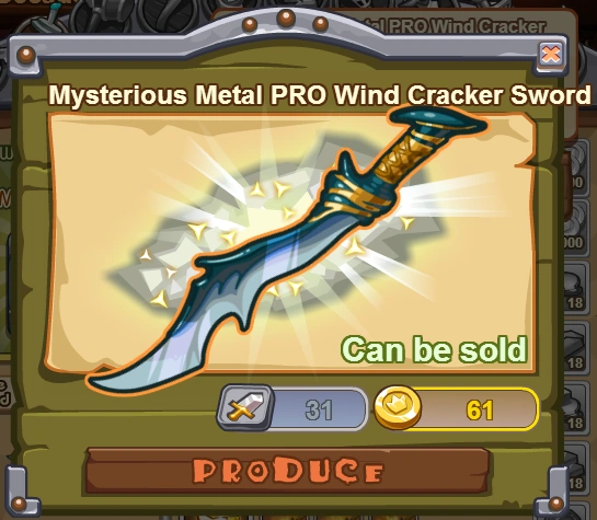 Mysterious Metal PRO Wind Cracker Sword | My Weapon Shop Wiki | Fandom