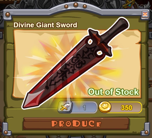 Divine Giant Sword | My Weapon Shop Wiki | Fandom